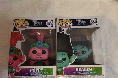 Фигурки Funko POP Trolls - Poppy and Branch