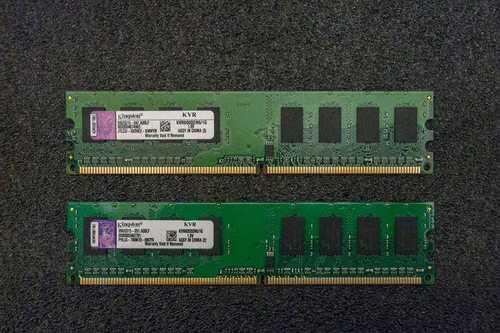 DDR2 2x1gb 800mhz 1Rx8 CL6-6-6-18 Kingston