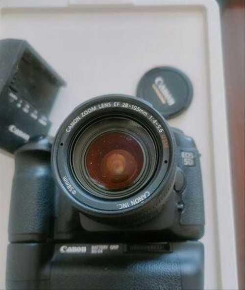 Canon EOS 5d+Canon zoom lens28-105+Canon BG-E2