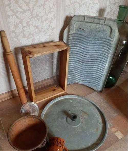 Посуда старинная СССР бутыли, керамика, алюминий