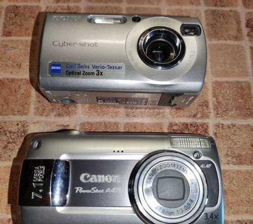 Фотоаппараты Sony и Canon