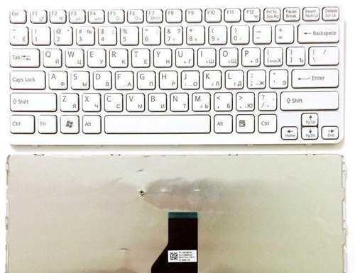 Клавиатура для Sony SVE14 SVE141C11L белая русская