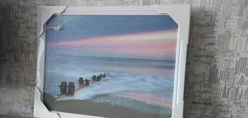 Картина с пляжем, Лазурный берег (новая в упаковке