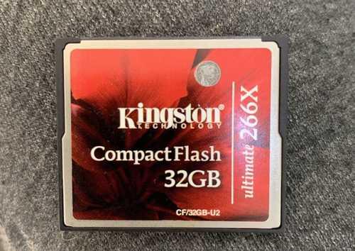 Флешка Compact Flash карта памяти Kingston 32GB 26