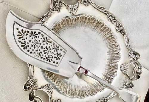Лопатка-нож для торта,рыбы серебро 925 пробы.1793