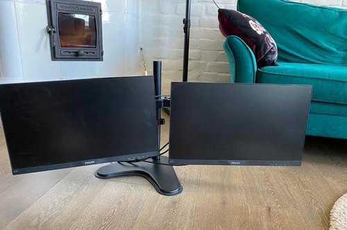 2шт 21.5" Монитор Philips 223V7qhab/00 + кронштейн