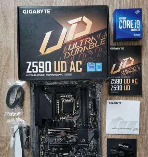 Комплект i9-10850k и Z590 UD AC, новое