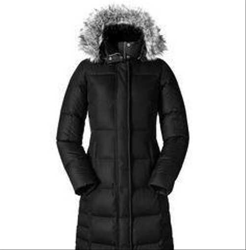 Пуховик черный длинный Eddie Bauer М, 46