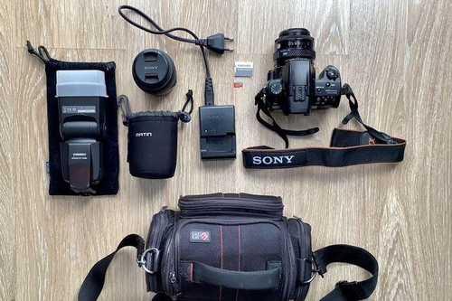 Зеркальный фотоаппарат Sony A37 (SLT-A37) kit + Mi
