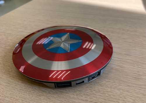 Внешний аккумулятор щит Капитана Америка 6800mAh