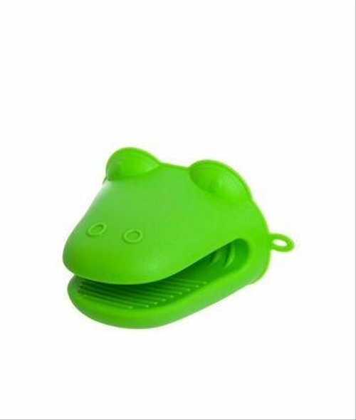 Прихватка-лягушка "Зеленая", термостойкая, 9x12x8 см