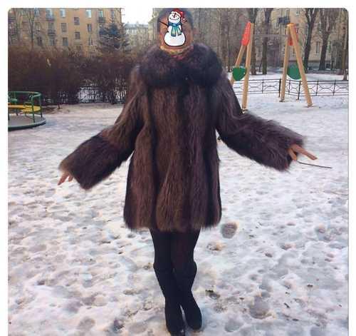 Шуба из енота