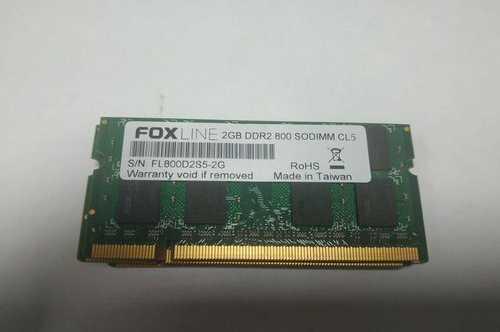 Модуль памяти DDR2 SO-dimm 2Gb 800MHz 128*8 FOX-FL