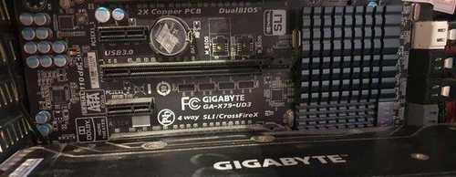 Материнская плата gigabyte ga-x79-ud3 с процессоро