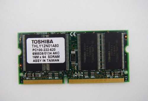 SO-dimm sdram PC100 Toshiba thly12N01A80 128Mb