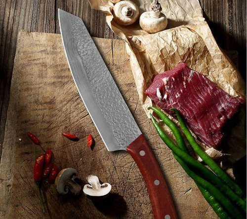 Кованый кухонный нож шеф-повара
