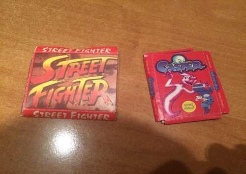 Карточки от жвачек Casper и Street Fighter