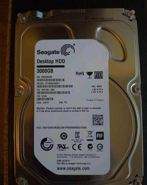 Жесткий диск HDD 3000Gb (3Tb) Seagate
