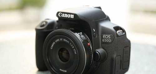 Фотоаппарат Canon 650d + Canon 40 мм STM