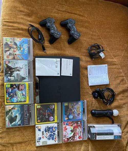 Sony PlayStation 3, 160GB + 2 джойстика + камера