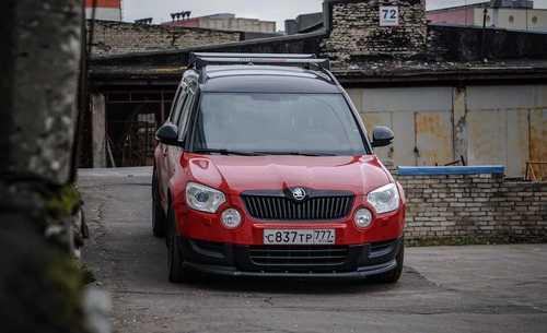 Сплитер переднего бампера для Skoda Yeti 2011-2014