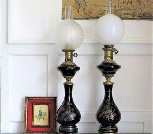 Антикварные парные лампы Наполеон III