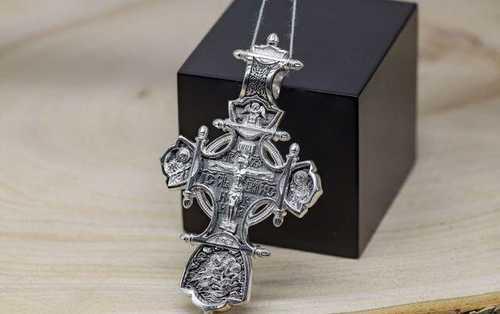 Крест серебряный нательный православный