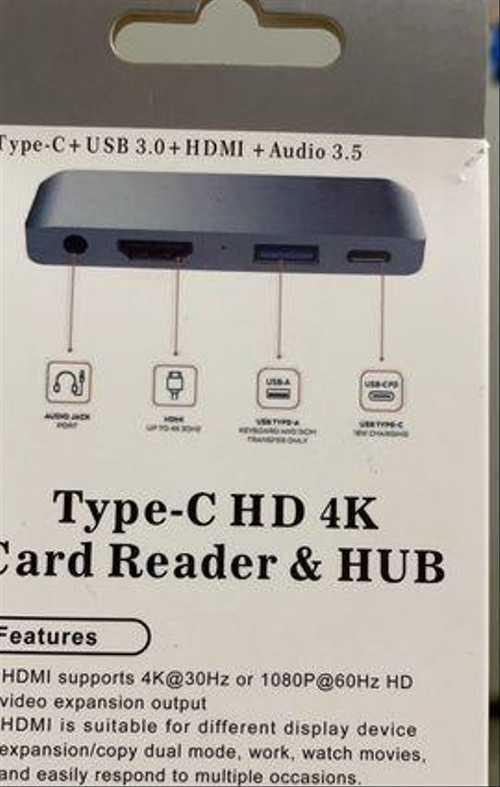 Переходник с type c на 3.5 hdmi usb