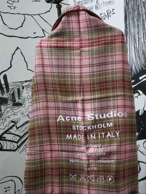 Acne studios шарф розовый