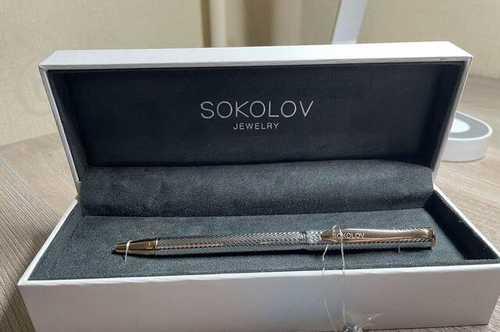 Новая серебряная ручка sokolov