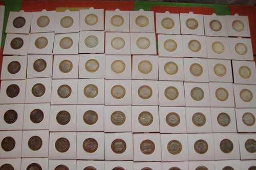 Набор 2000-2016 10 рублевых монет Мешковые 114 шт