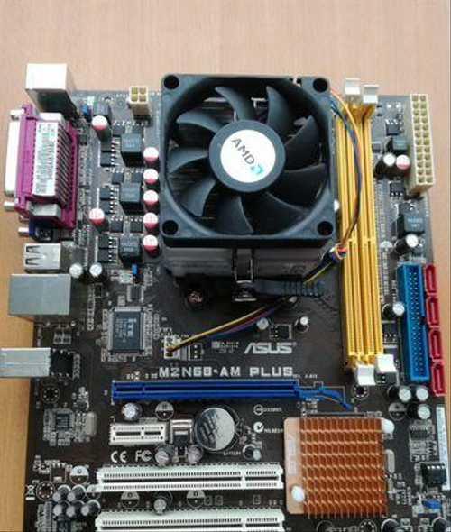 Asus M2N68-AM plus amd athlon 64x2 4800+ 4 Гб озу