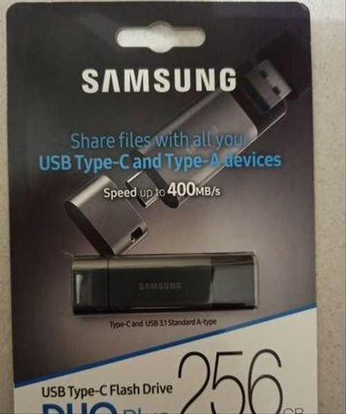USB Flash флэшка 256Gb Samsung DUO Plus USB 3.1
