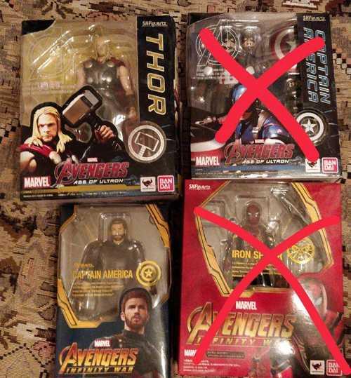 Bandai figuarts capitan America Thor Marvel