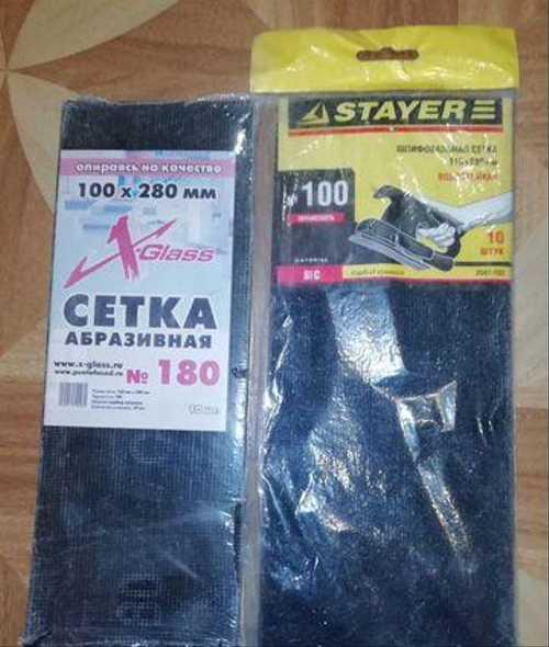 Сетка шлифовальная stayer 100 и 180