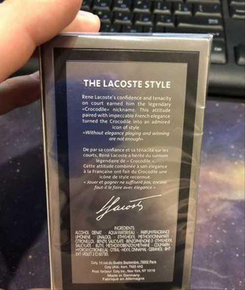 Туалетная вода lacoste L’homme Timeless