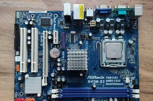 Материнская плата asrock g41m-s3 проц pentium 4