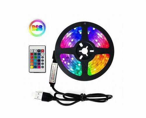 LED лента для тв RGB 2 метра (питание USB 5V)