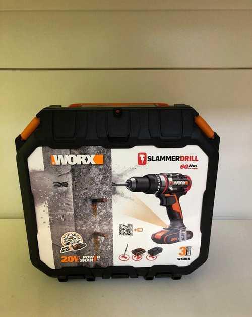 Дрель-шуруповерт ударная аккумуляторная worx WX354