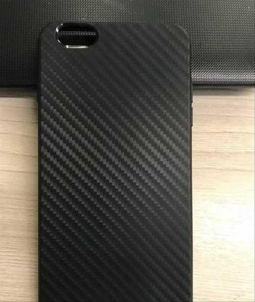 Чехол iPhone 6 Plus карбон черный