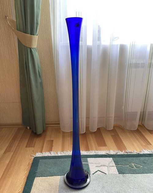 Синяя ваза напольная