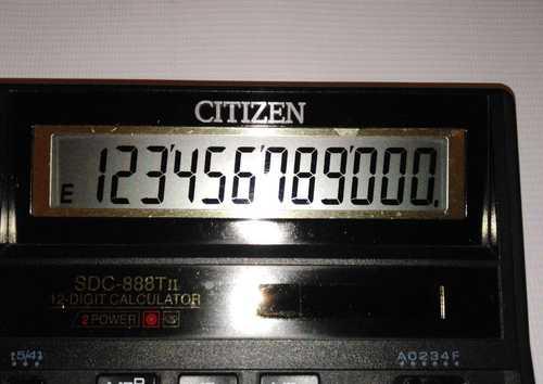 Калькулятор Citizen SDC-888 б/у