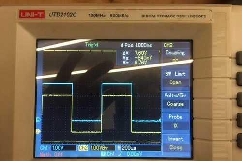 Осциллограф uni-t utd2102c 100 MHz