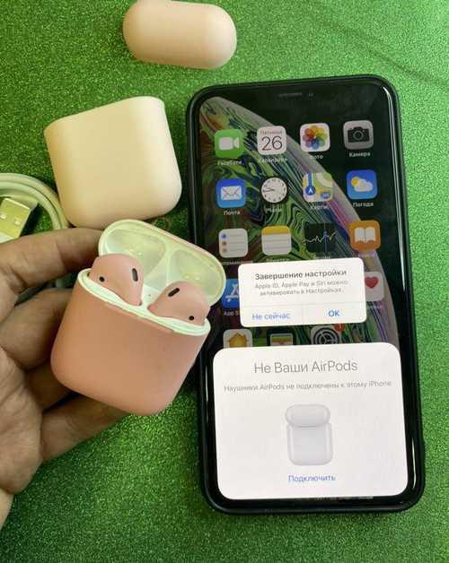 Оригинальные AirPods 1 pink покрашены