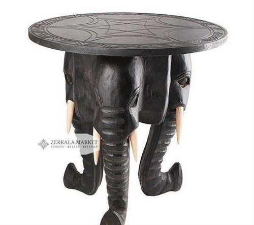 Стол столик кофейный слоны дерево