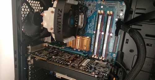 Мат.плата LGA-775 gigabyte EP45-DS3 + Xeon X5470