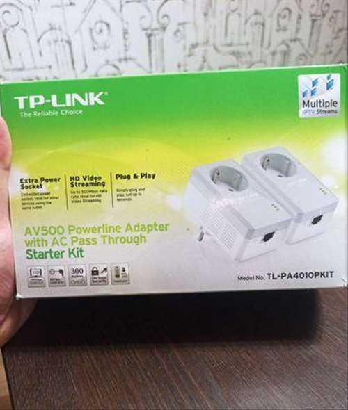 Адаптер PowerLine TP-Link 3штуки TL-PA4010pkit, AV