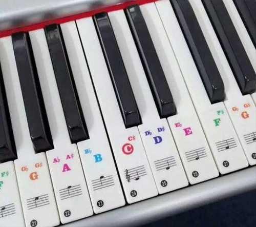 Ноты для Клавишных,наклейки (Разноцветные)