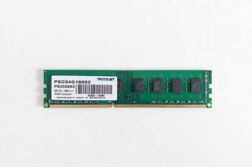 Оперативная память DDR3 4GB Patriot 1600Mhz