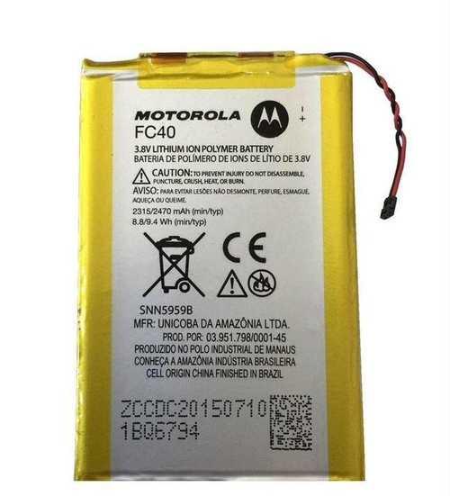Аккумулятор FC40 для Motorola Moto G3 rd Gen Новый